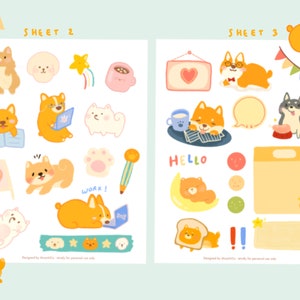 Cute Puppy Stickers | Digital Stickers | Printable Stickers | Goodnotes ...
