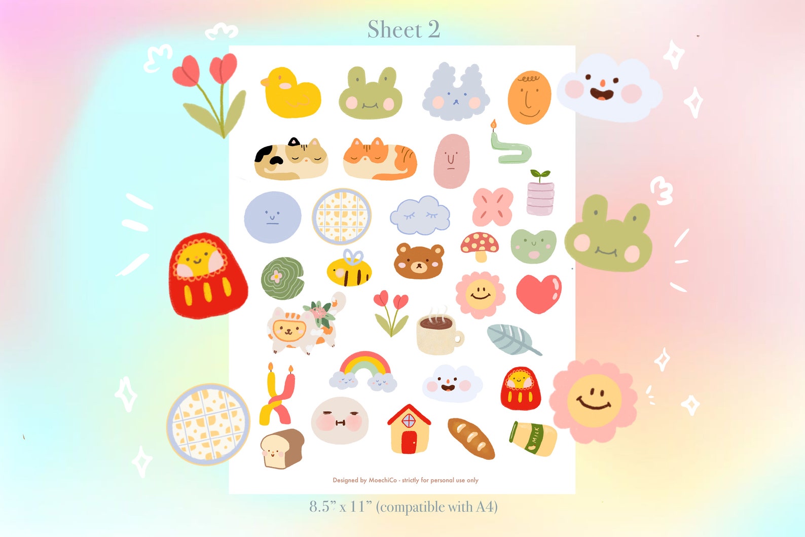 65 Cute Digital Planner Stickers Digital Stickers | Etsy