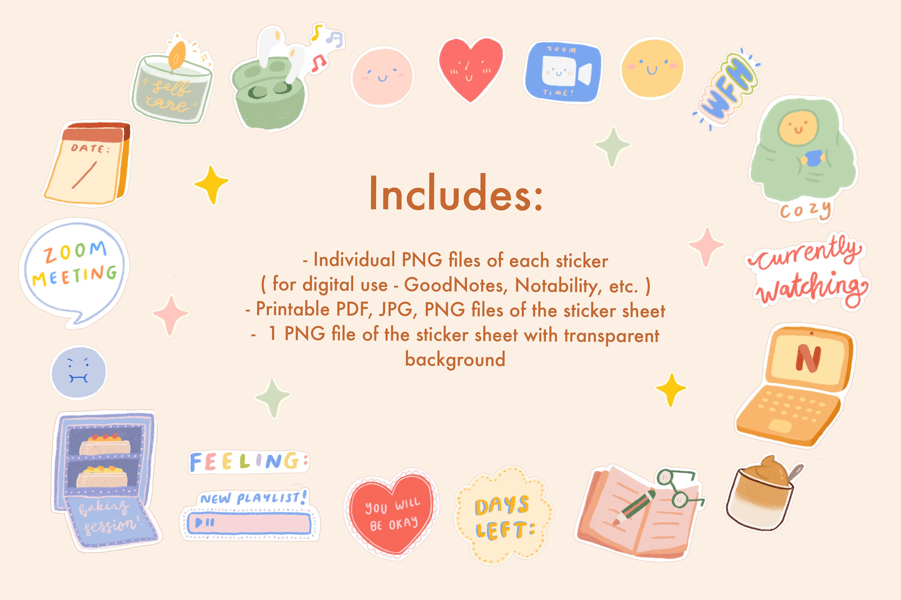 Quarantine Stickers | Printable Stickers | Digital Stickers | Planner ...