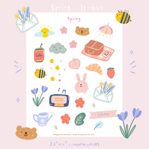 85+ Seasonal Stickers | Printable Stickers | Digital Stickers ...