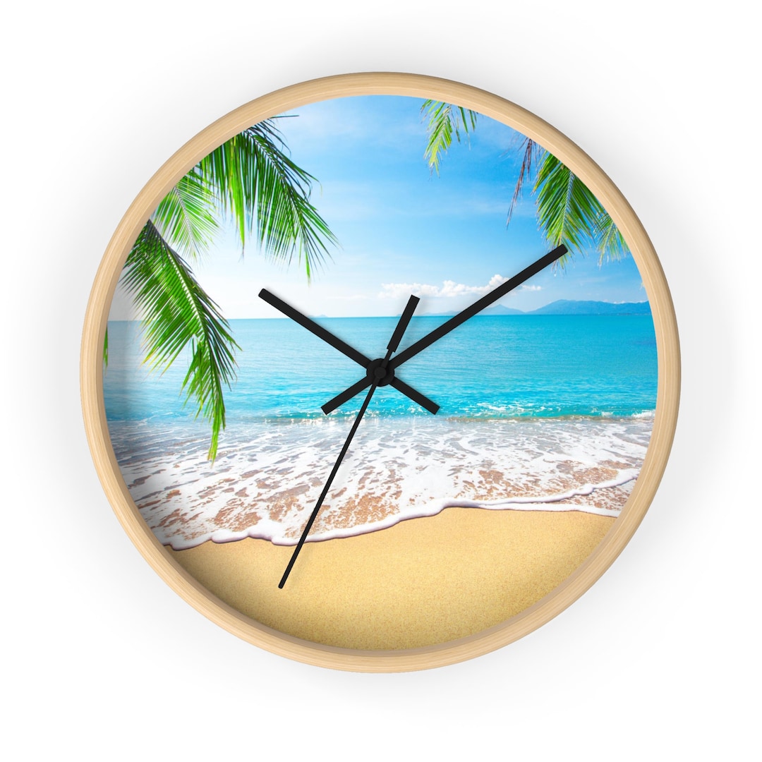 Beach Scene Wall Clock - Etsy