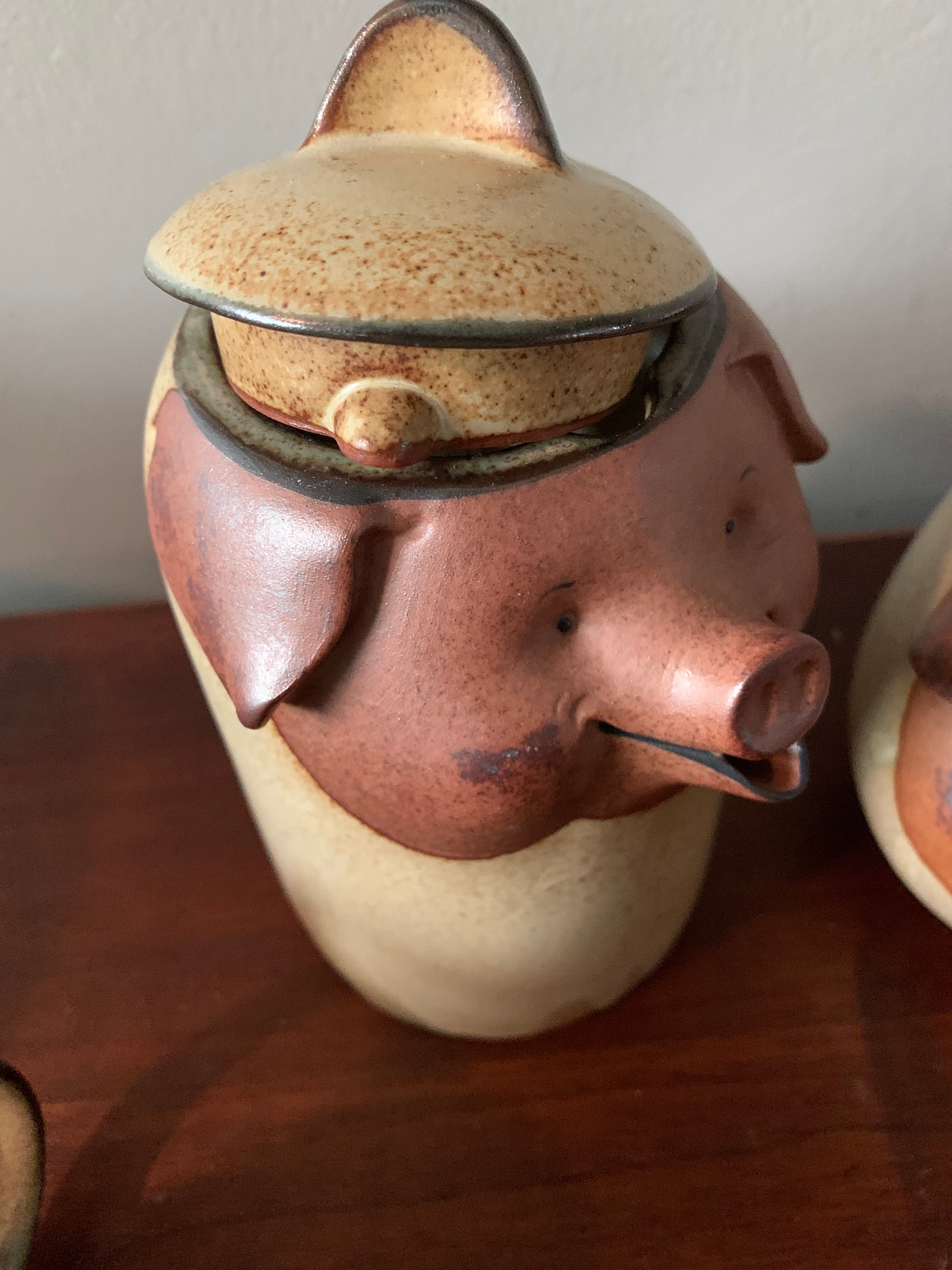 Vintage UCTCI Pig Teapot Cups and Creamer | Etsy