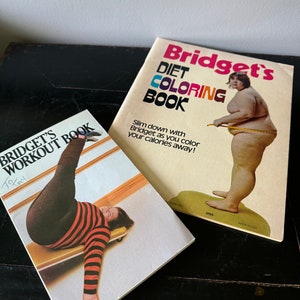 Vintage Bridget’s Diet Coloring Book, Bridget’s Workout Book, Coloring ...