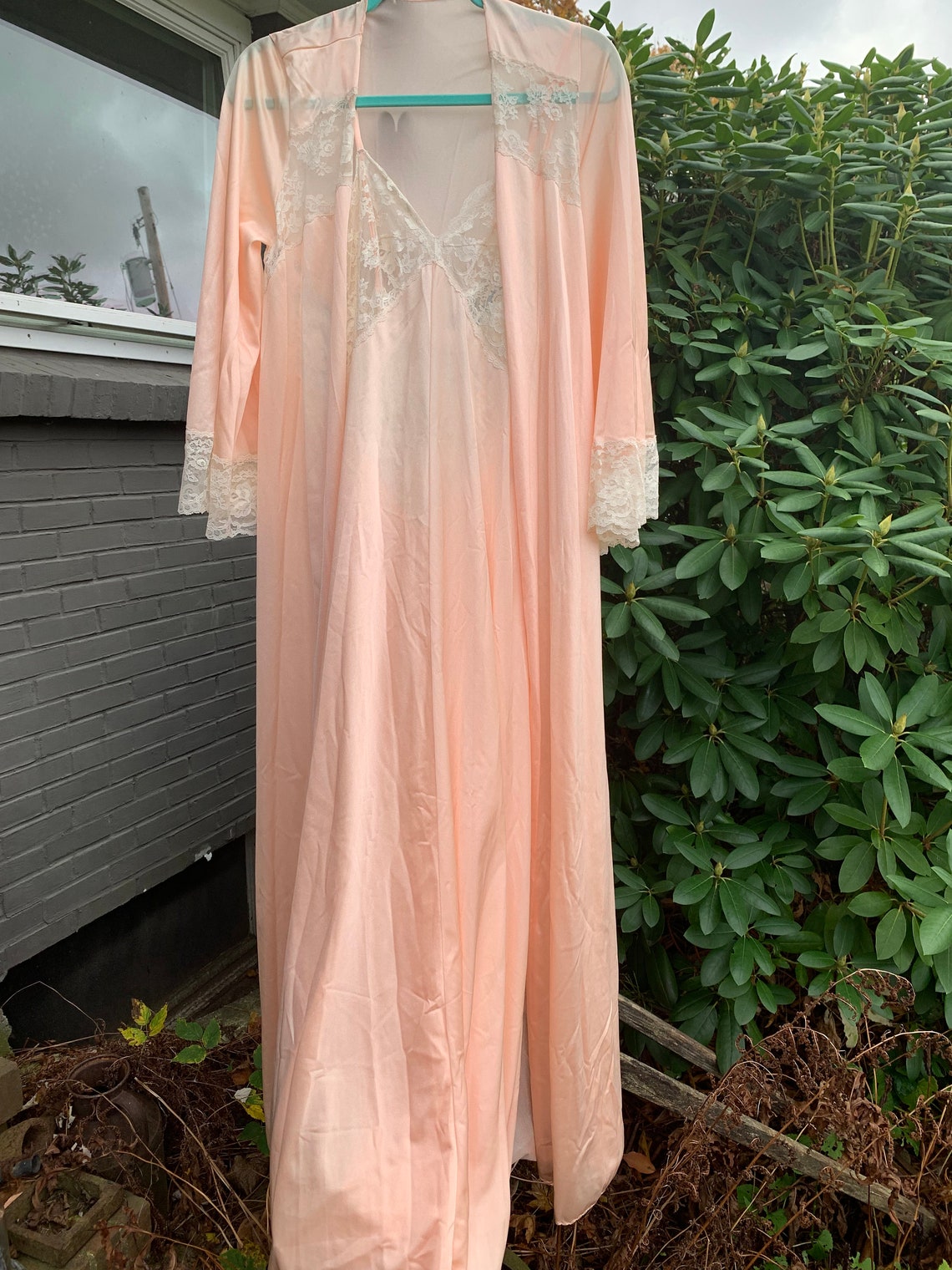 Vintage 1960s Glydons Hollywood Peignoir 2 Pc Set Peach - Etsy