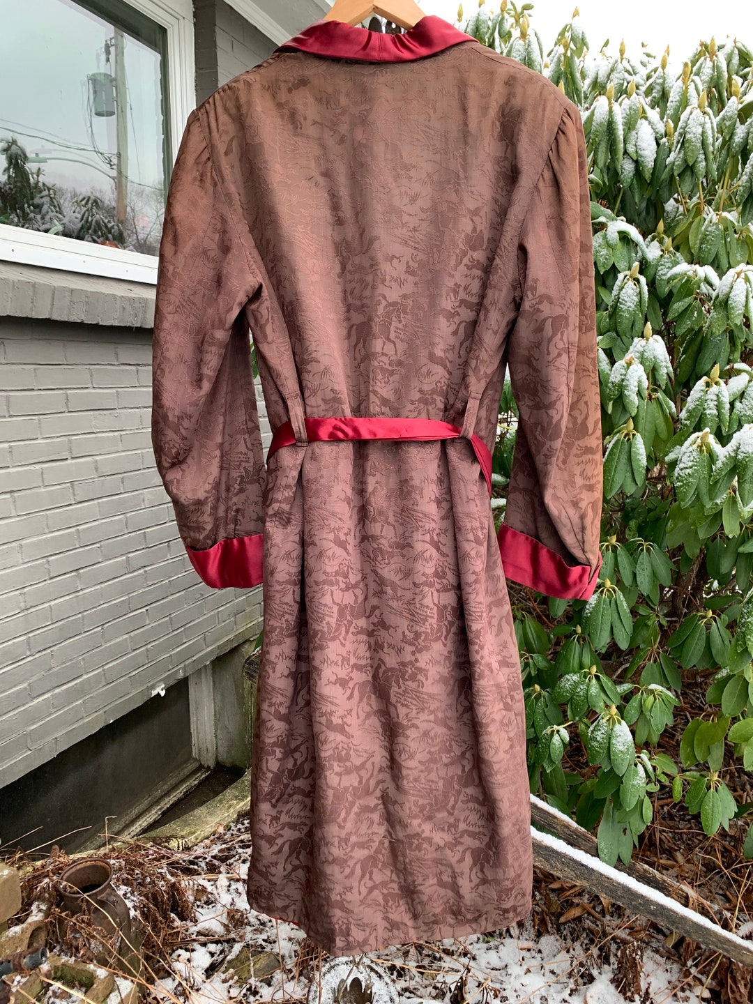 Vintage Royal Robes Mens Silk Smoking Jacket, Shawl Collar - Etsy