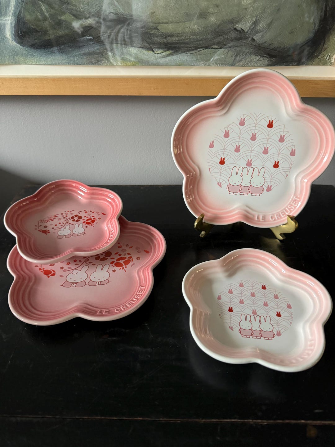 Le Creuset Miffy Stoneware Flower Plate Set - Etsy