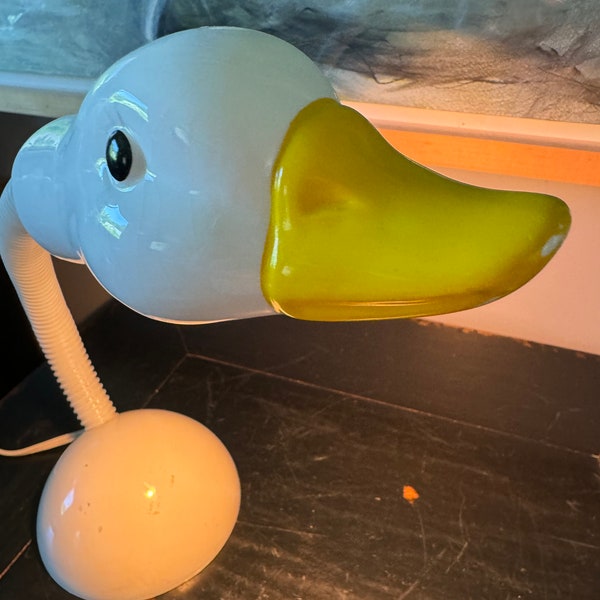 Vintage Ceramic Goose Lamp - Etsy