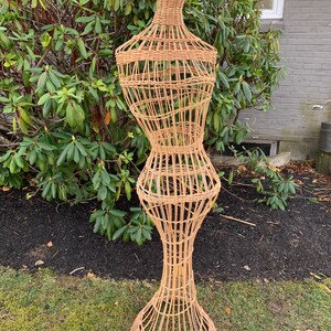 Vintage Art Deco Wicker Mannequin Dress Form - Etsy
