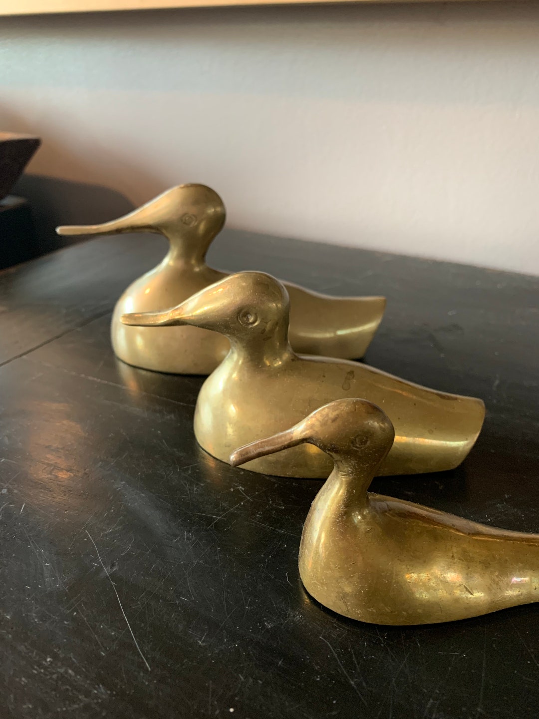Vintage Brass Ducks, Set of 3 - Etsy