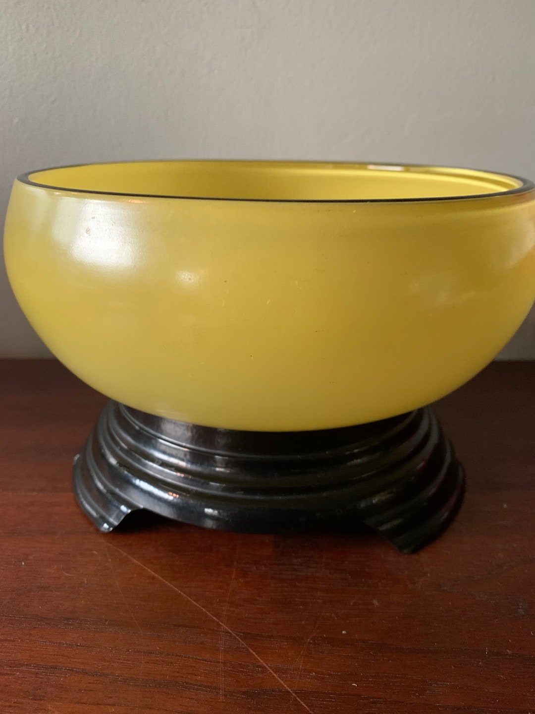 Vintage Art Deco Glass Bowl With Glass Stand Etsy