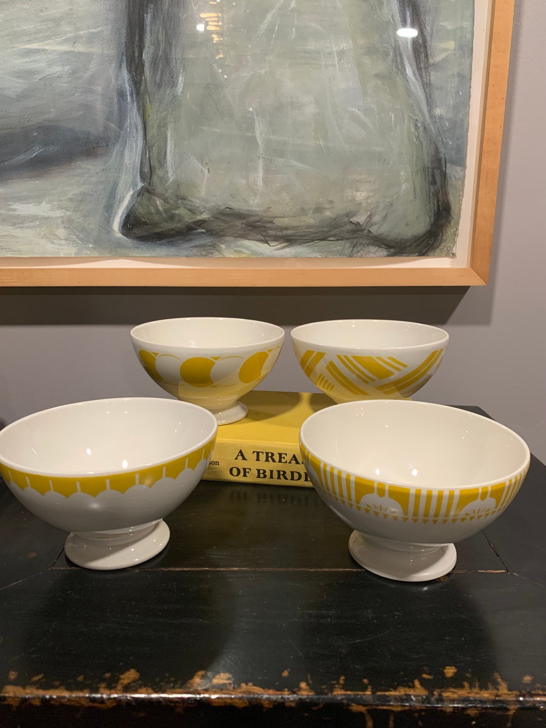 Vintage Sir/madam Deco Cafe Au Lait Bowls Set of 4 - Etsy