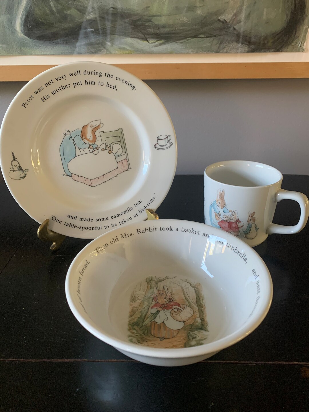 Vintage Wedgewood Beatrix Potter Peter Rabbit Dish, Bowl and Mug - Etsy