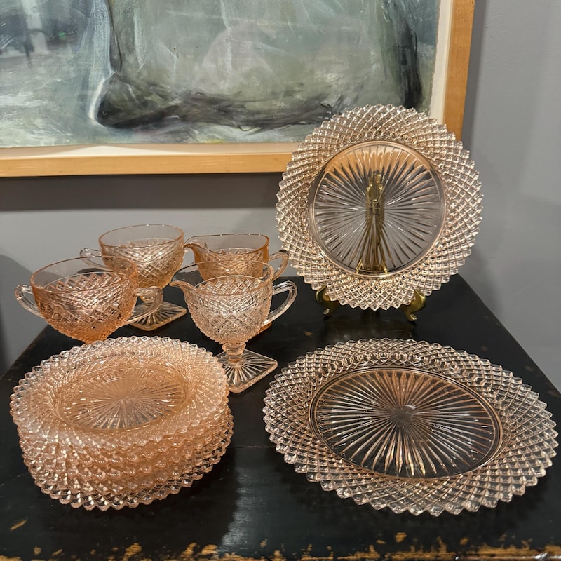 Pink Glass Miss America - Etsy UK