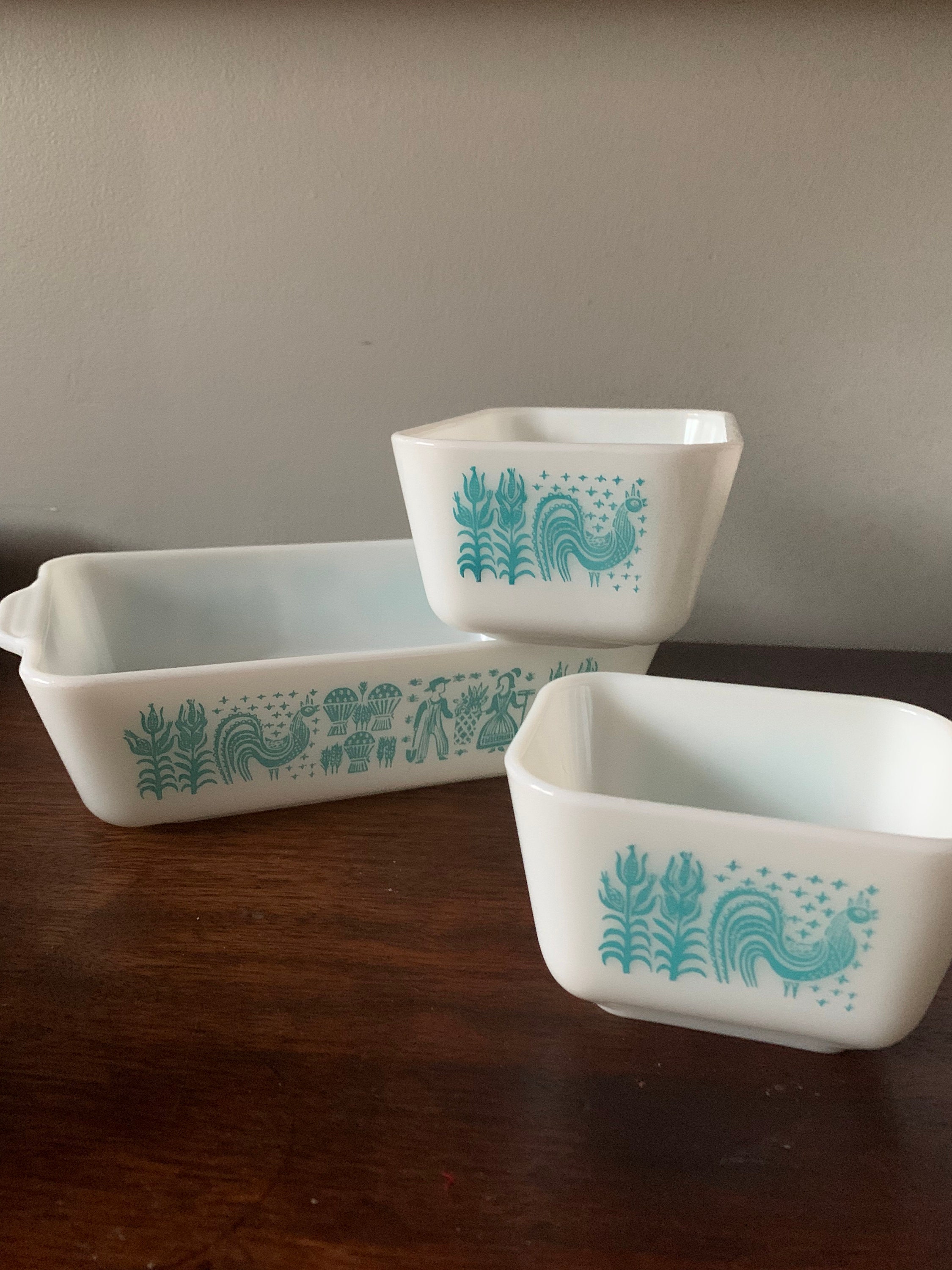 Vintage Pyrex Amish Butterprint Fridgie Set No Lids - Etsy