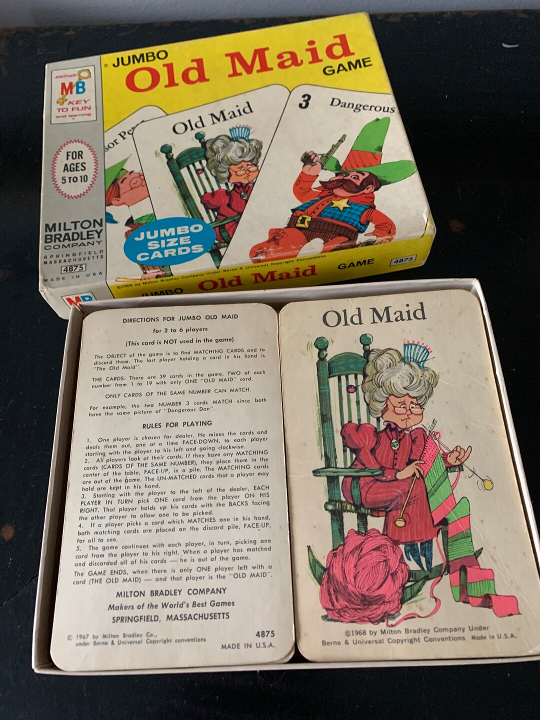 Vintage 1967 Jumbo Old Maid Card Game Milton Bradley - Etsy