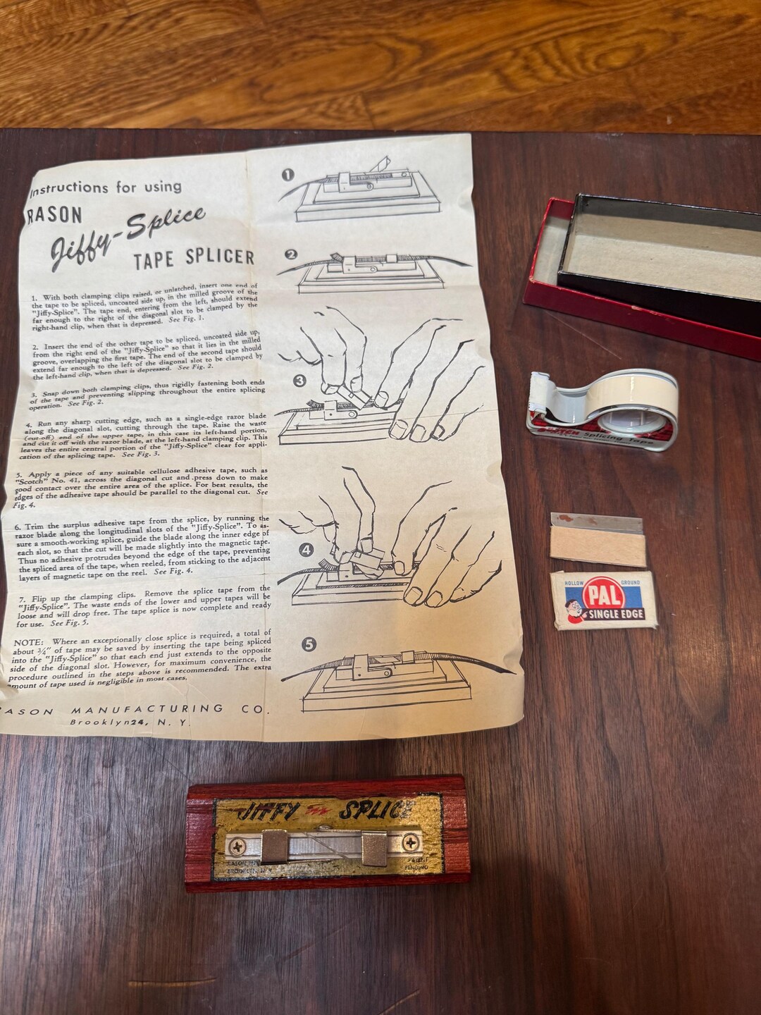 Vintage Jiffy Splice, 1/4" Audio Tape Splice Tool in Original Box ...