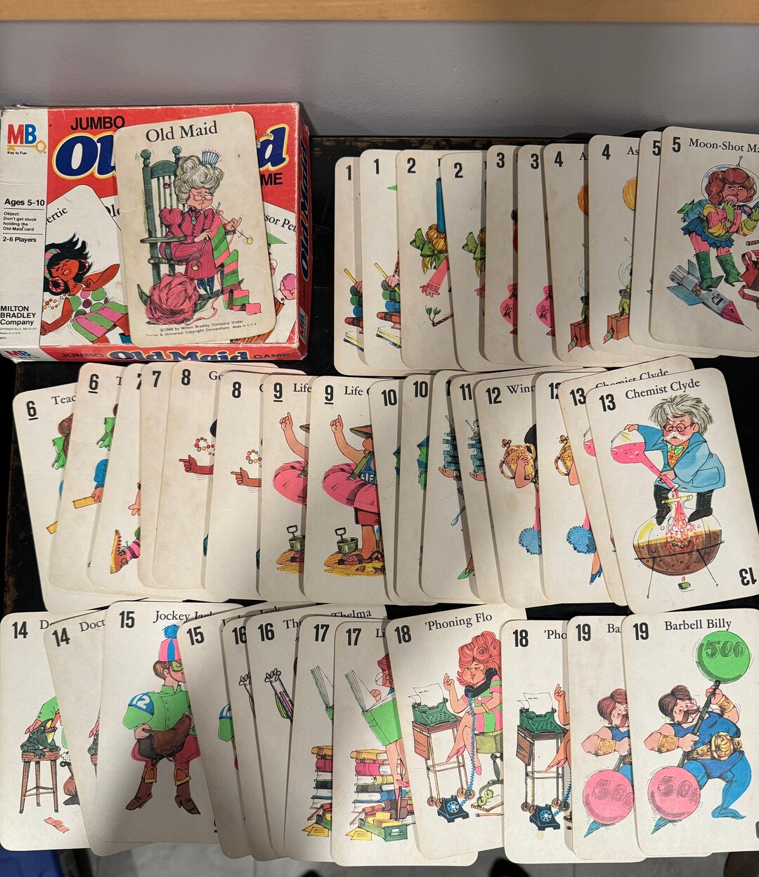 Vintage 1968 Old Maid Game by Milton Bradley - Etsy