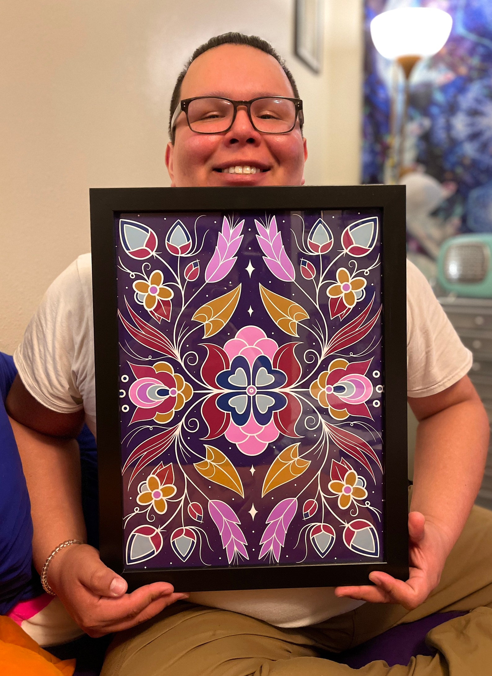 Framed Print 12x16" - Witchy Ojibwe Floral Native American Indigenous ...