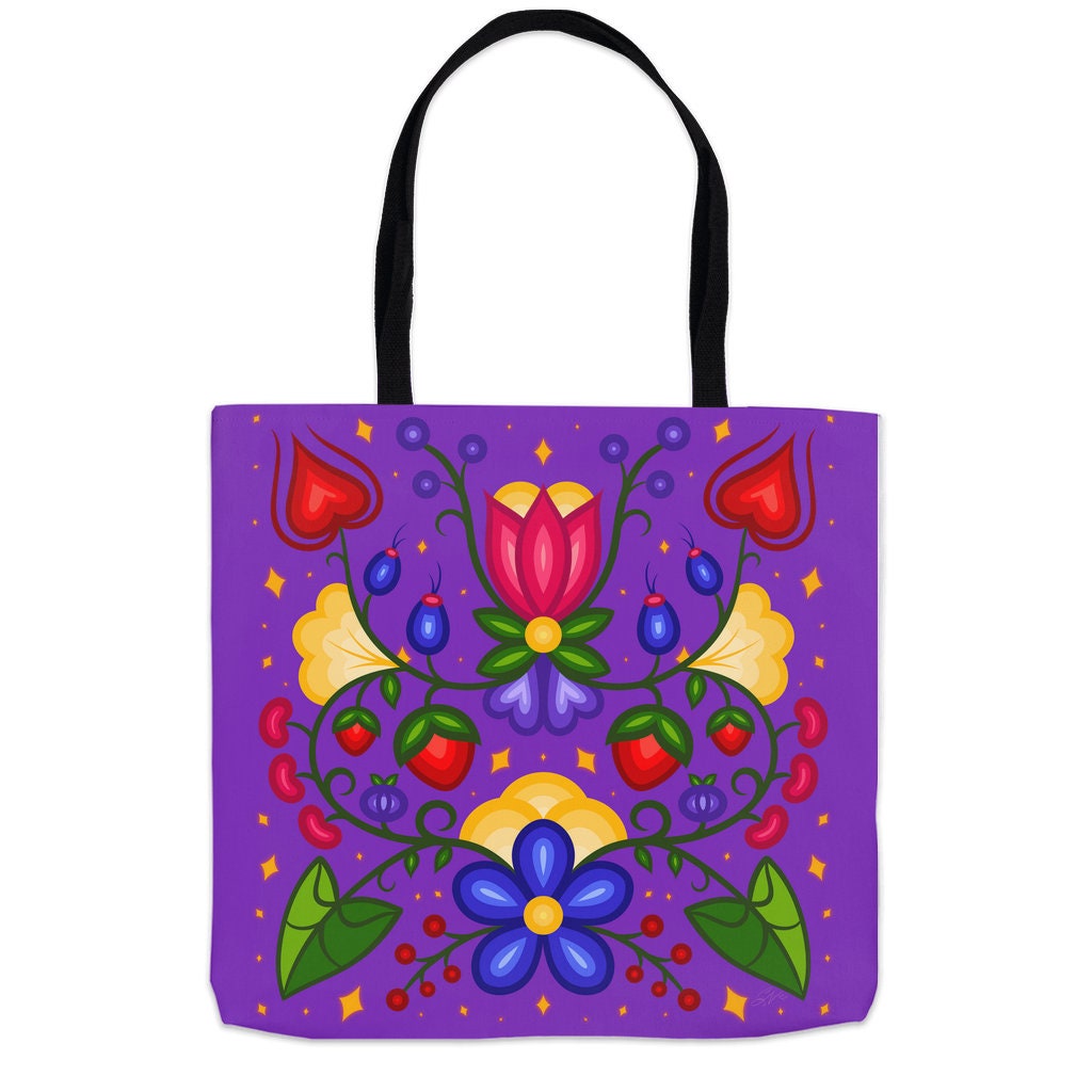 Tote Bag - Ojibwe Floral Bag Native American Indigenous Botanical ...