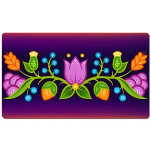 Desk Mat - Summertime Ojibwe Floral Anishinaabe Woodland Art Office ...