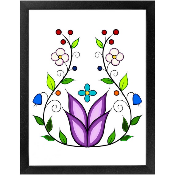 Native American Woodland Designs Ojibwe Floral Pattern | Native