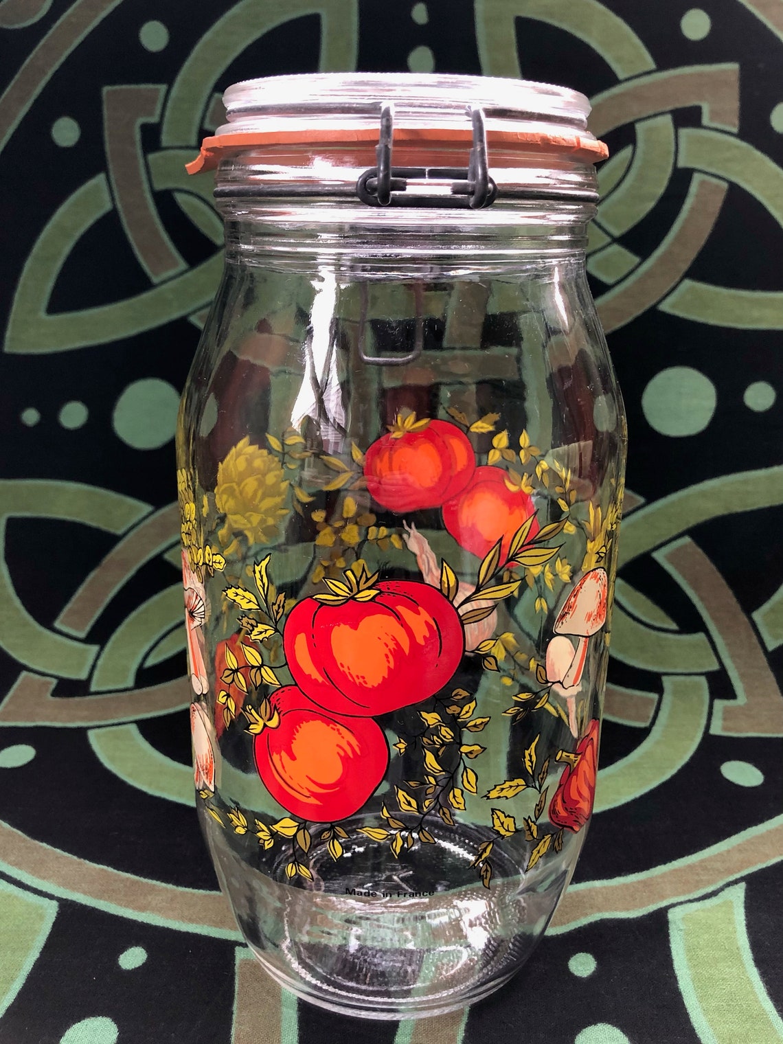 Arc France Glass Jar Vintage Canning 2 Liter Jar Vegetable and Herb ...