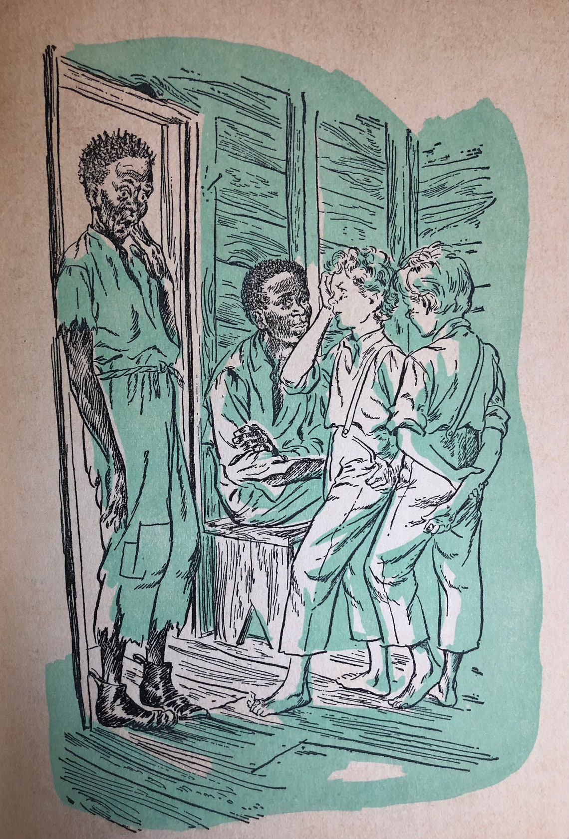 Huckleberry Finn 1955 by Mark Twain Modern Abridged Edition Illustrated ...