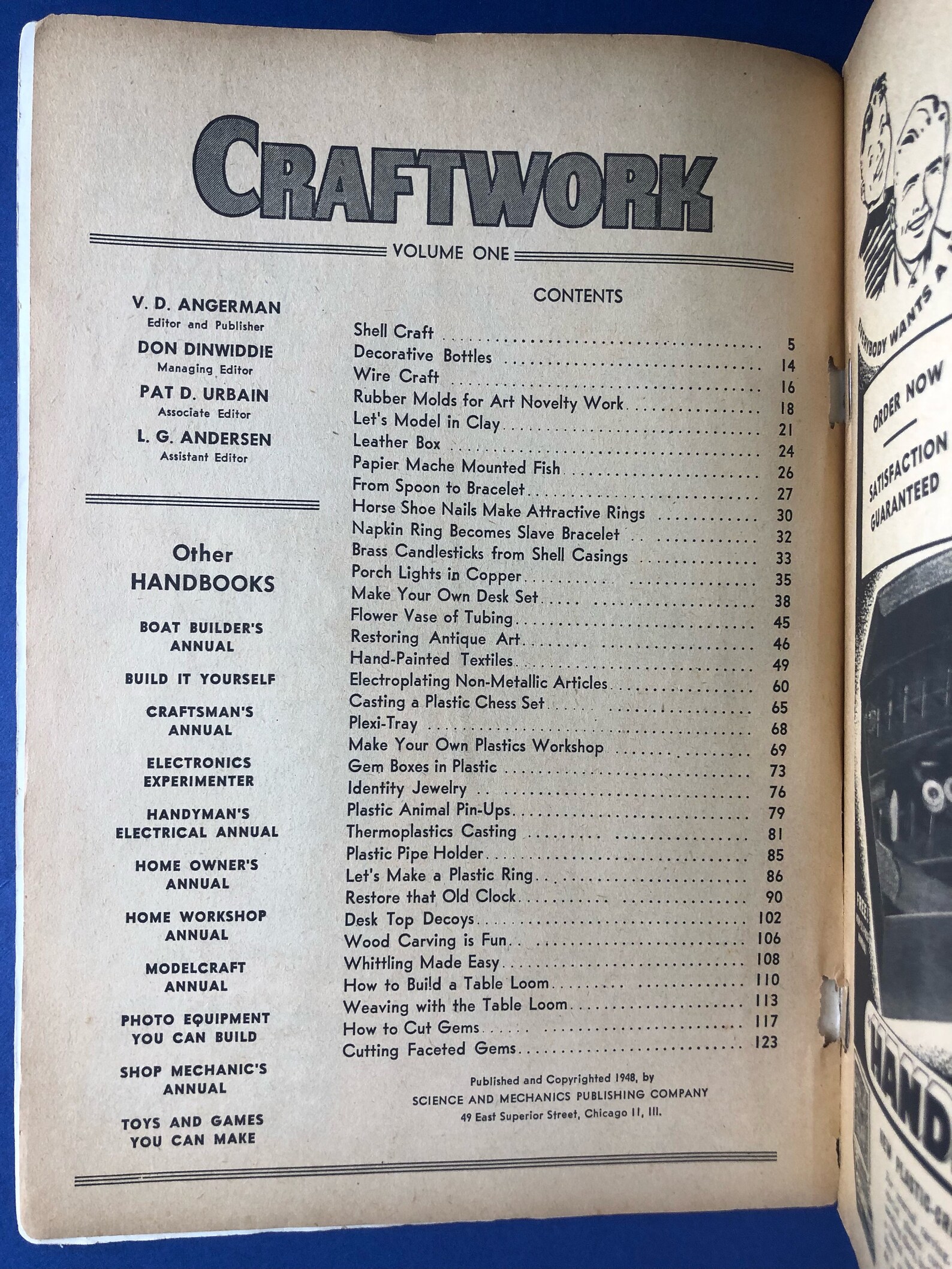 Craftwork Volume 1 1948 Science and Mechanics Publishing Vintage ...