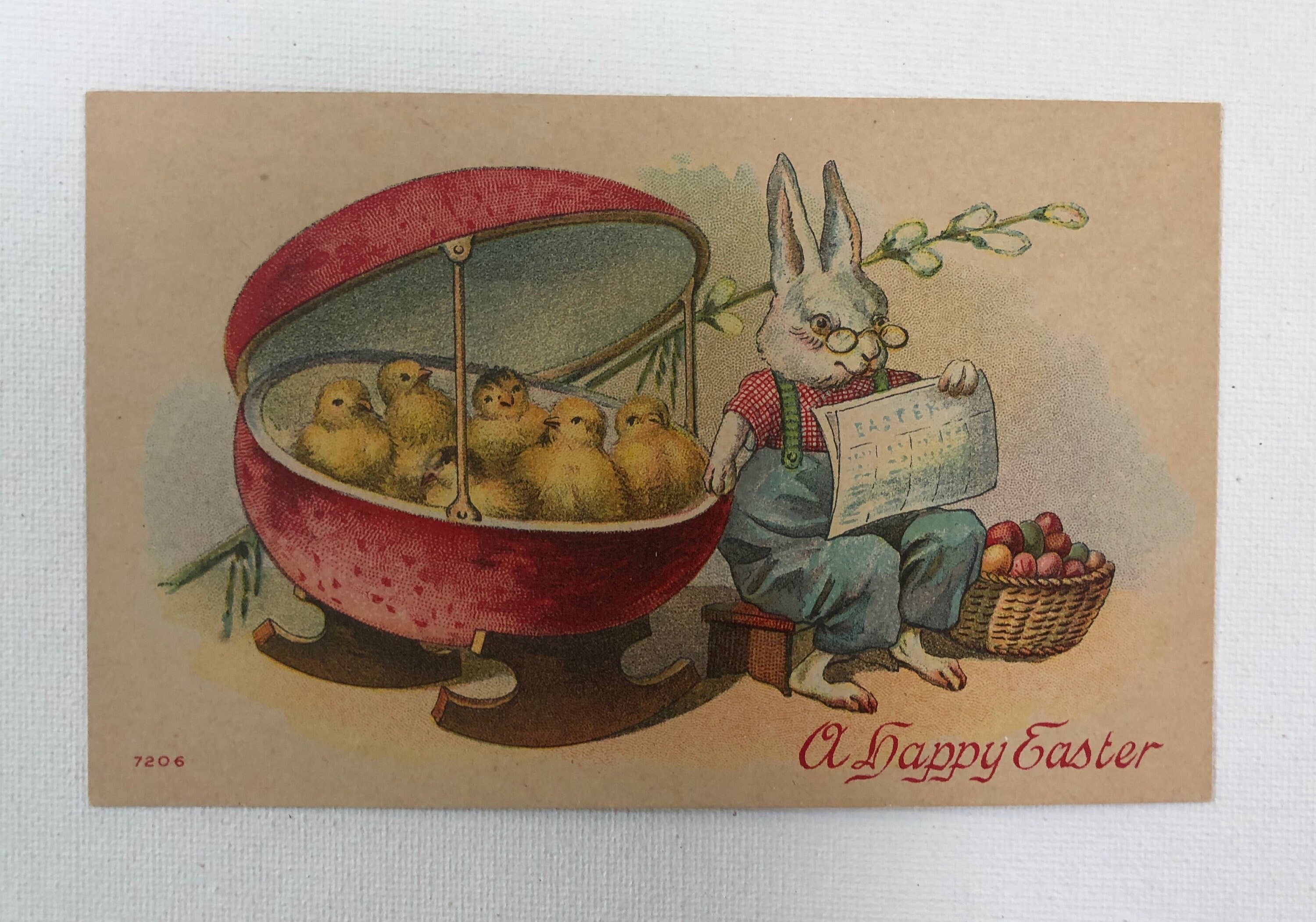 Early 20th Century Happy Easter Vintage Postcard - Ephemera for Junk ...