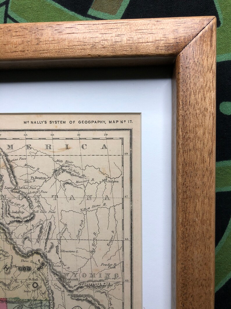 Antique 1871 Map of Washington, Oregon, Idaho, Nevada, Utah and Arizona ...