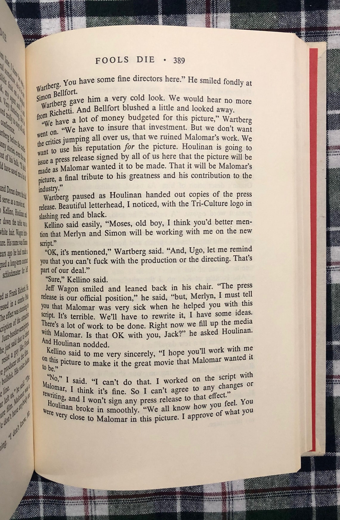 Fools Die 1978 by Mario Puzo First Impression Vintage | Etsy