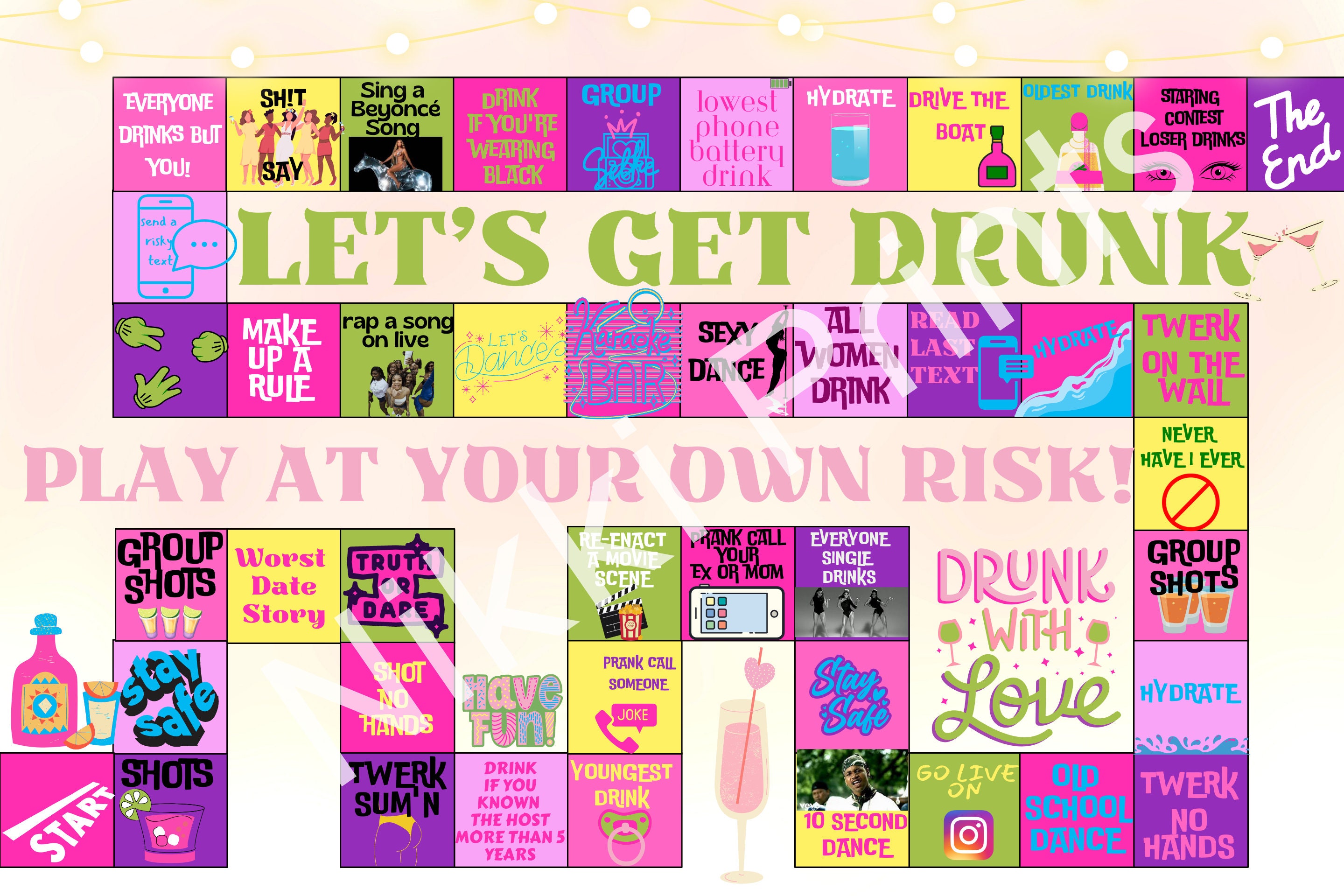 Adult Drinking Board Game, Drinking Game, Girls Night Out, Board Game ... Adult Drinking Board Game, Drinking Game, Girls Night Out, Board Game ...