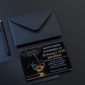 Instant Download Hennessy Birthday Invitation - Etsy