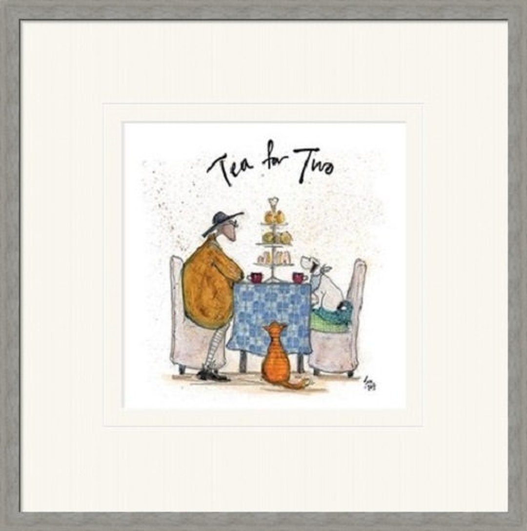 SAM TOFT Mounted Framed Print Tea for Two Colour 30 X 30 - Etsy