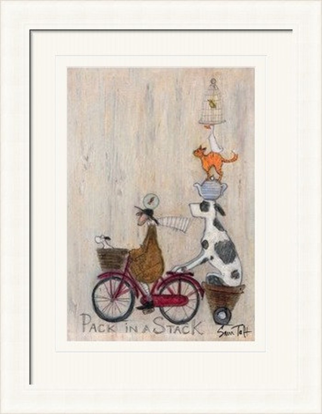 SAM TOFT Mounted Framed Print Pack in a Stack 40 X 30 Cm - Etsy UK