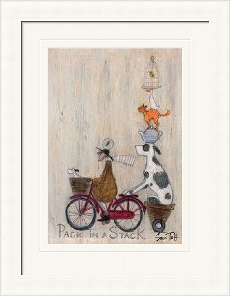 SAM TOFT Mounted Framed Print Pack in a Stack 40 X 30 Cm - Etsy UK