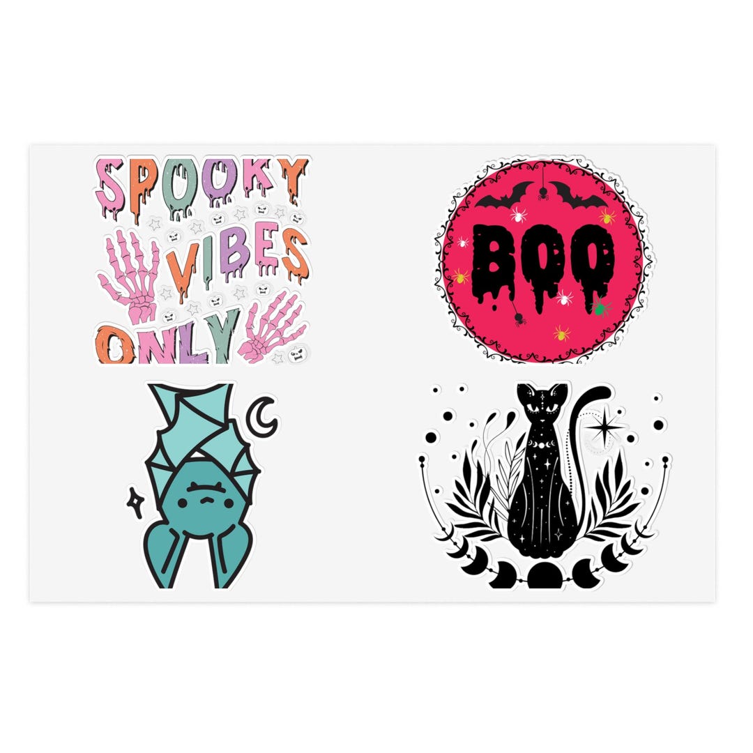 Spooky Sticker Sheets - Etsy