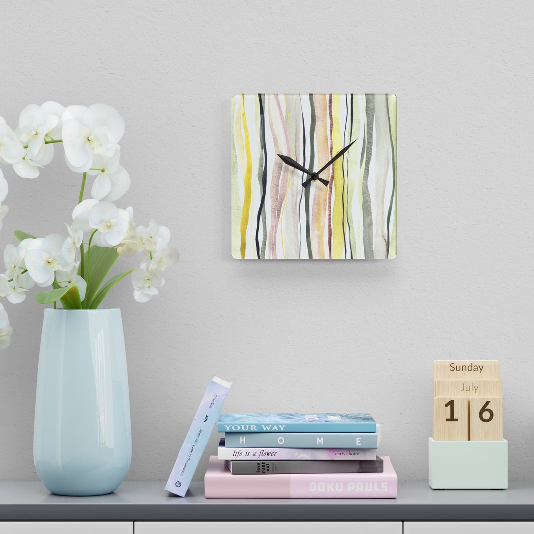 Abstract Acrylic Wall Clock - Etsy