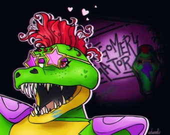 Monty Gator Print - Etsy