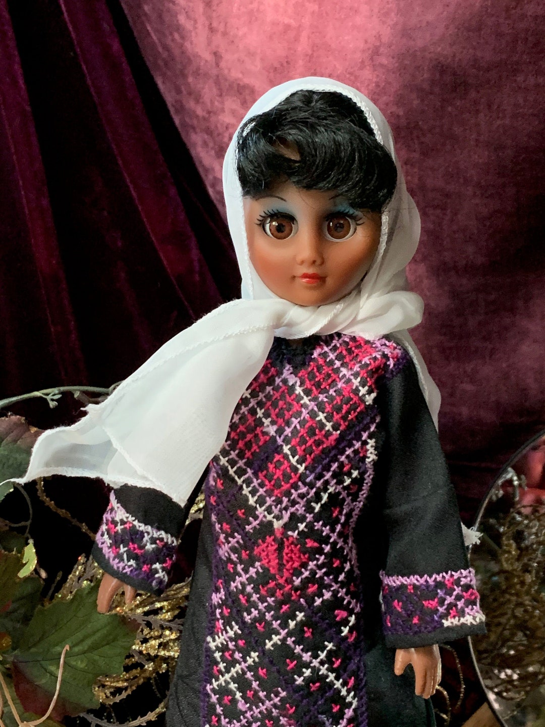 Handmade Traditional Embroidered Palestinian Thobe Doll - Etsy