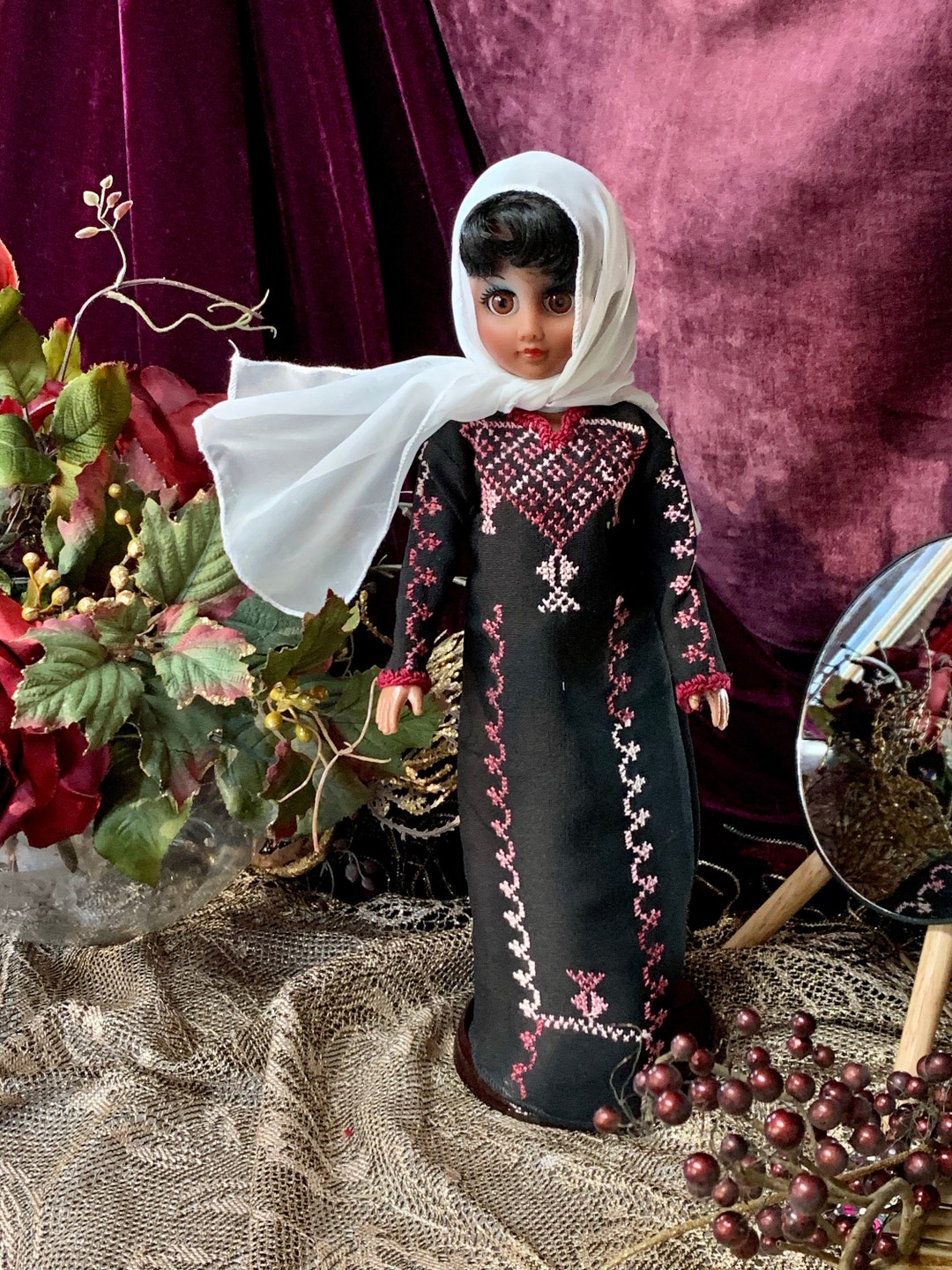 Handmade Traditional Embroidered Palestinian Thobe Doll - Etsy