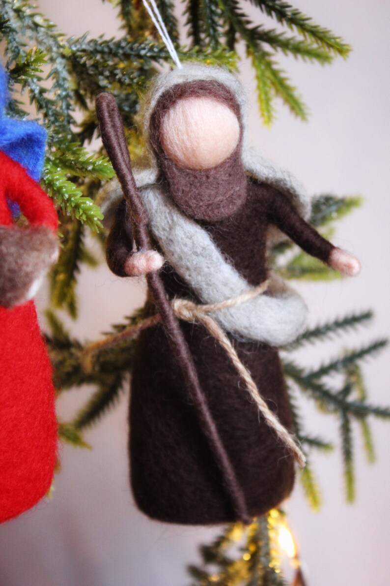 Needle Felted Nativity Set Holy Family Christmas Hanging - Etsy