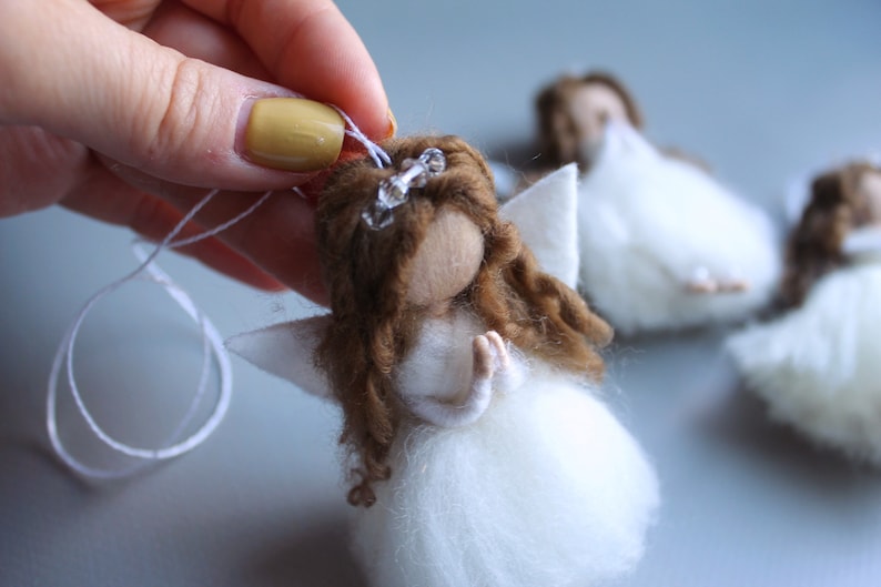 Needle Felted Tiny Angels Soft Sculpture Angel Decor Wool - Etsy
