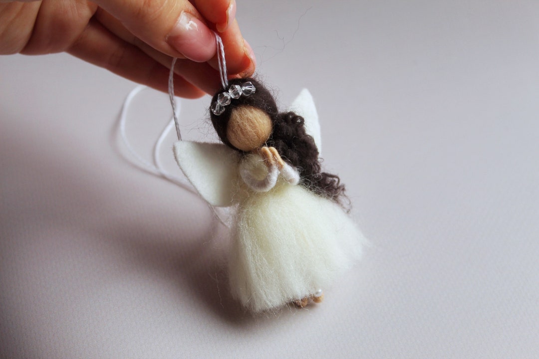 Needle Felted Tiny Angels Soft Sculpture Angel Decor Wool Angel - Etsy