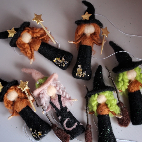 Miniature Witch Ornament - Etsy
