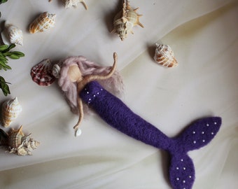 Needle Felted Fairy Mermaids, Mobile Ornaments, Nursery Decor, Hanging ...