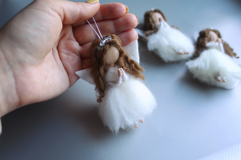 Needle Felted Tiny Angels Soft Sculpture Angel Decor Wool - Etsy