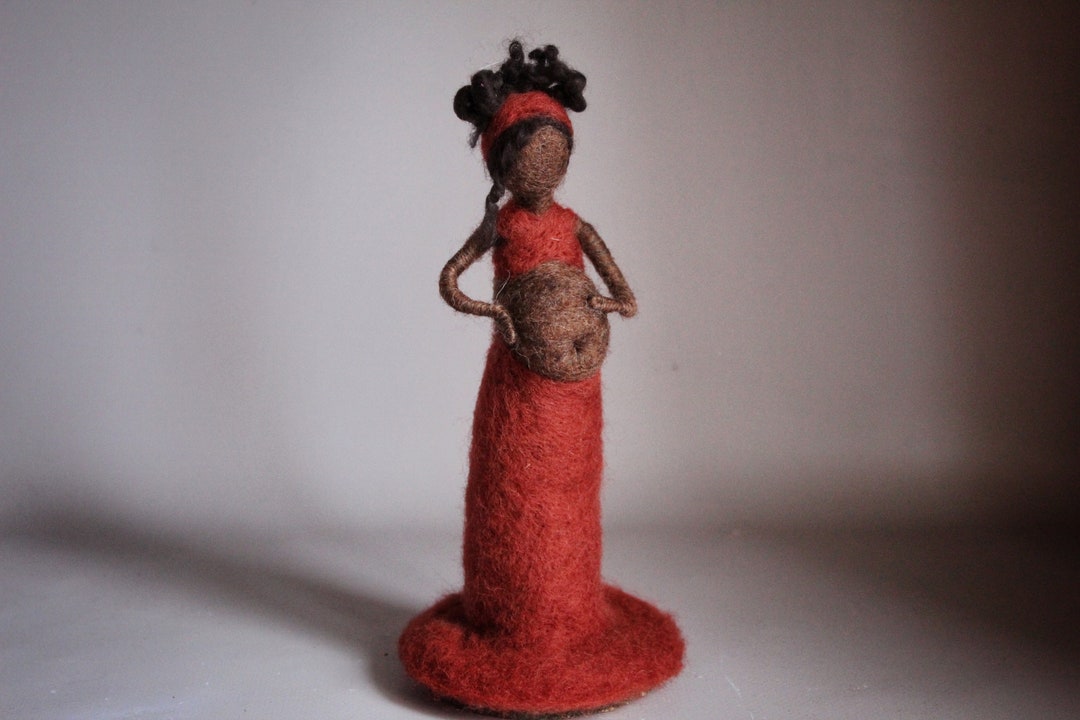 Needle Felted Pregnant Figure Sculpture of Pregnant Babyshower Gift - Etsy