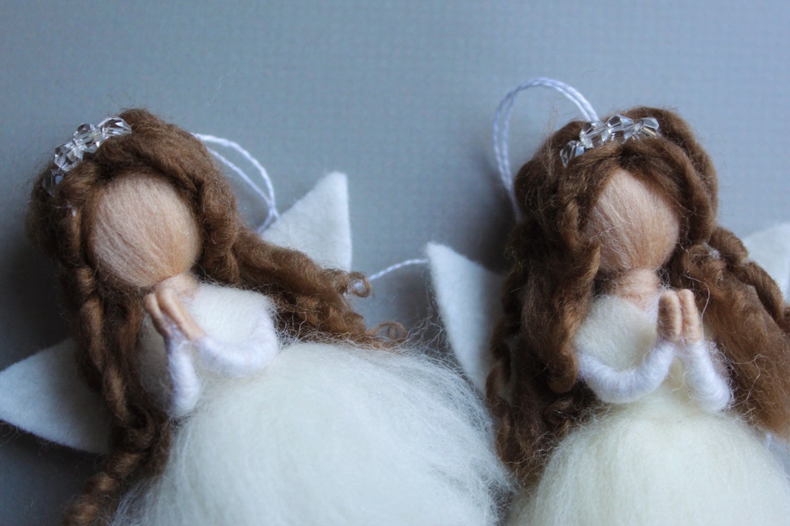 Needle Felted Tiny Angels Soft Sculpture Angel Decor Wool - Etsy
