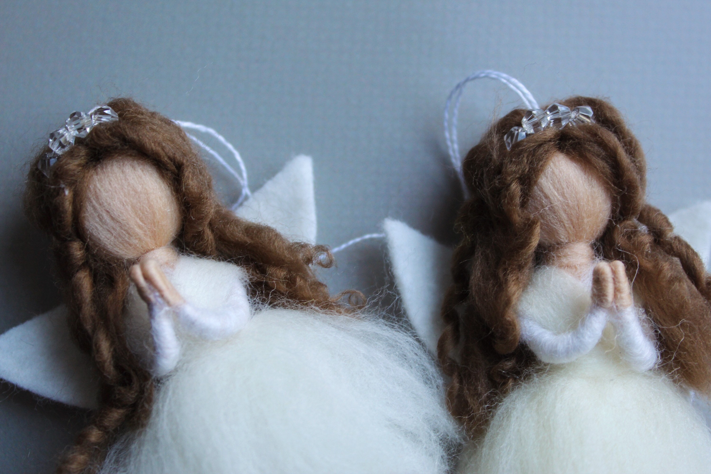 Needle Felted Tiny Angels Soft Sculpture Angel Decor Wool - Etsy